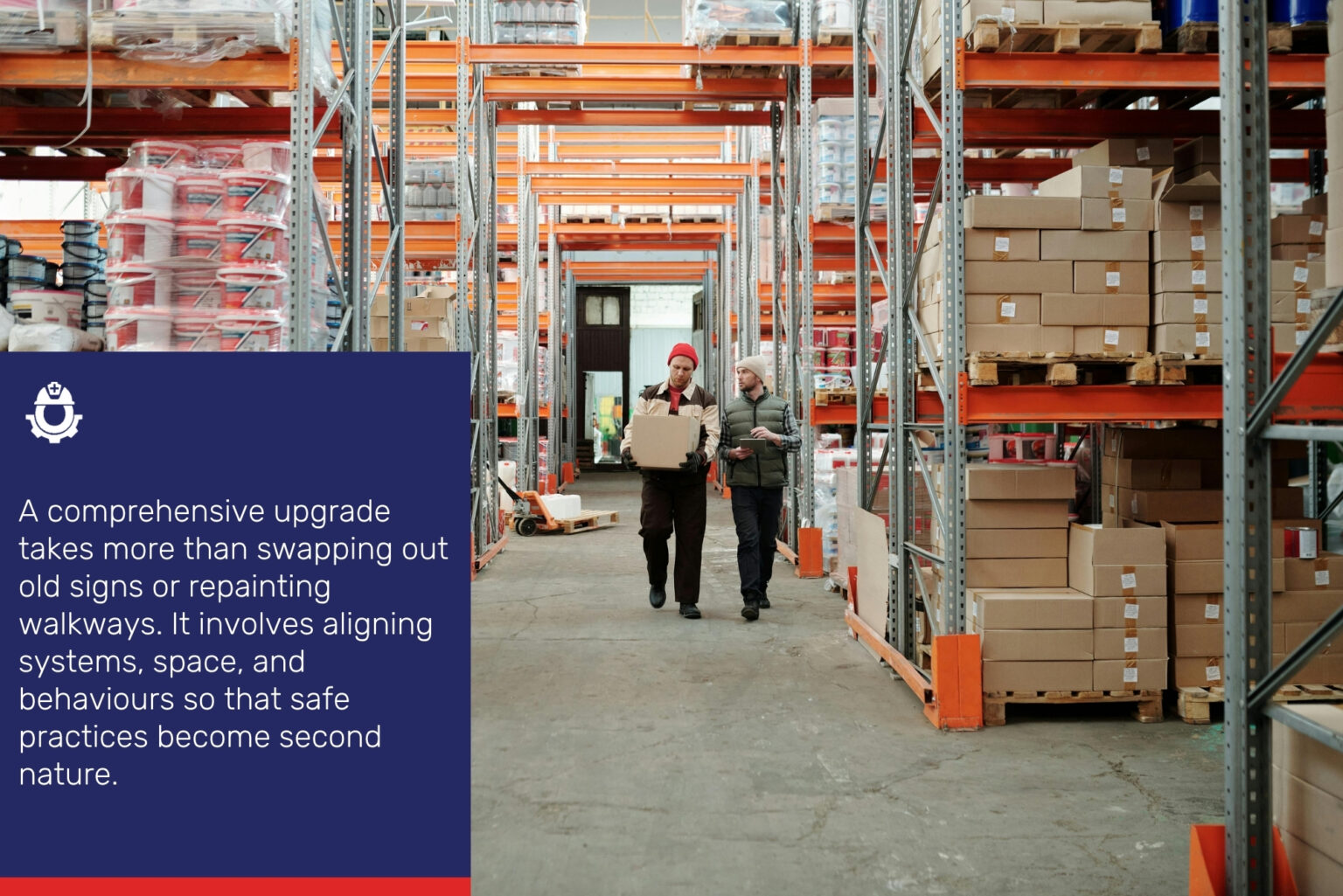 Warehouse Safety Upgrade: LOTO, Barriers & Ergonomic Design